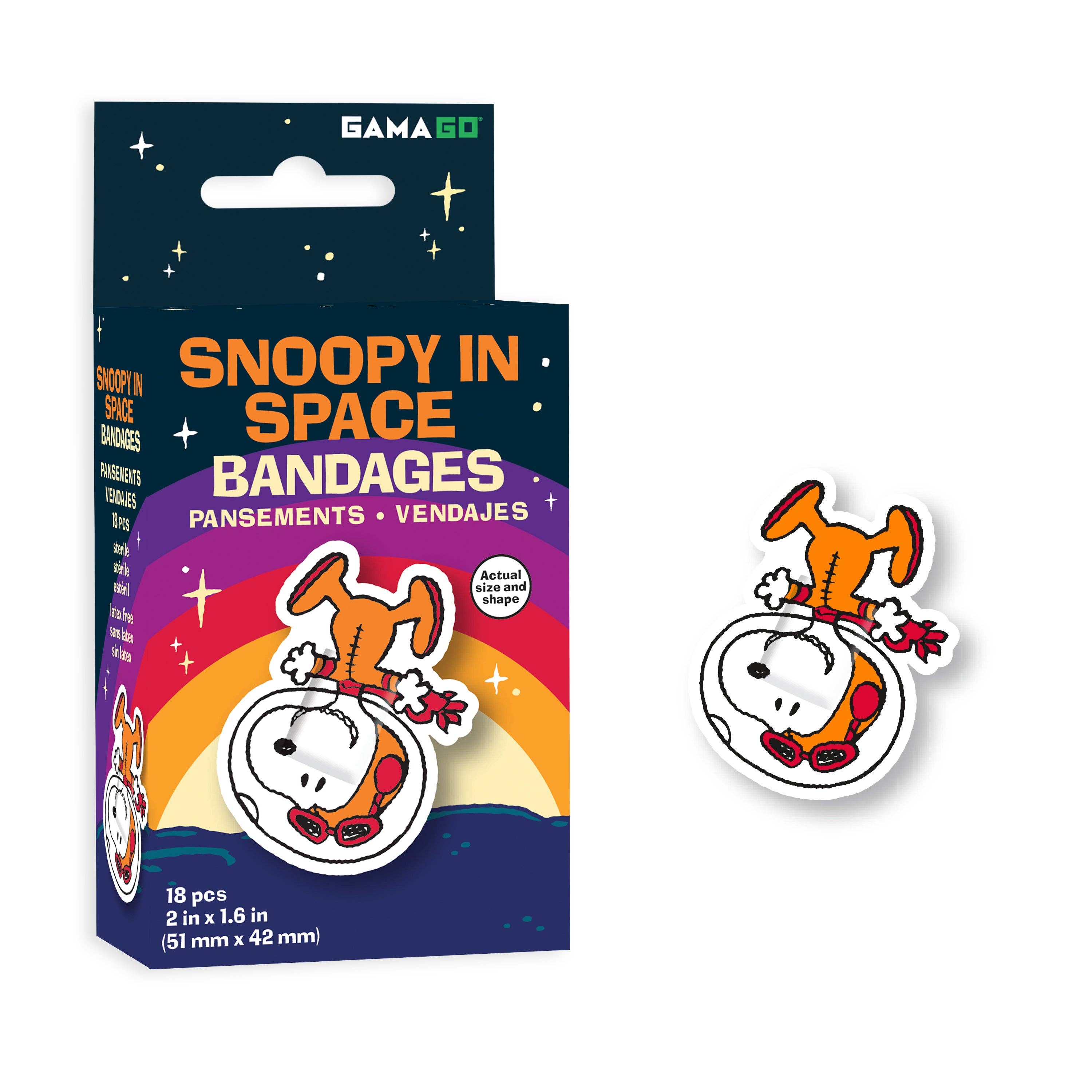 Peanuts Snoopy in Space Adhesive Bandages | Riggs Safety